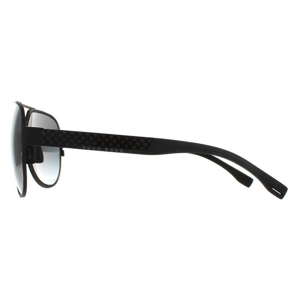 Sunglasses Aviator Matt Black Ruthenium Grey Gradient Sunglasses